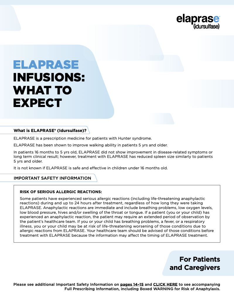 ELAPRASE®| Resources for Patients & Families